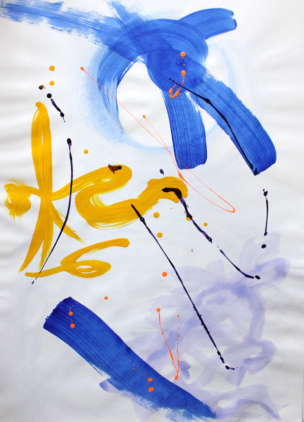 Abstract Blue and Yellow – Platinum Art Group LLC | Art Specifier